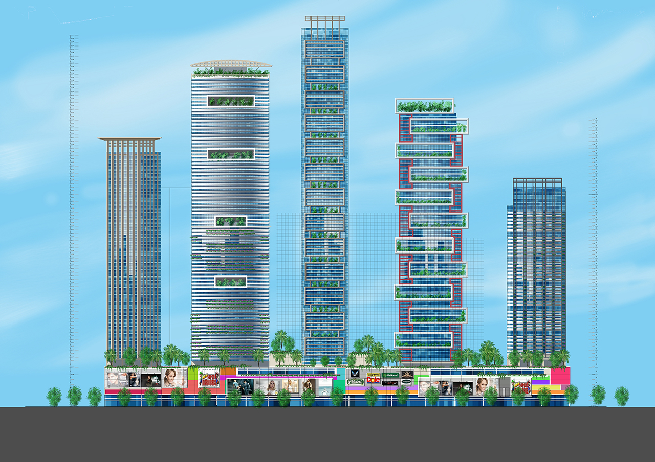 5 towers elevation-option 2 – architecture portfolio