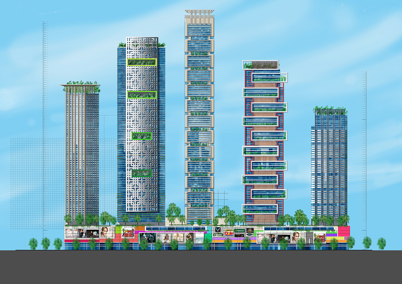 5 towers elevation-option 3 – architecture portfolio