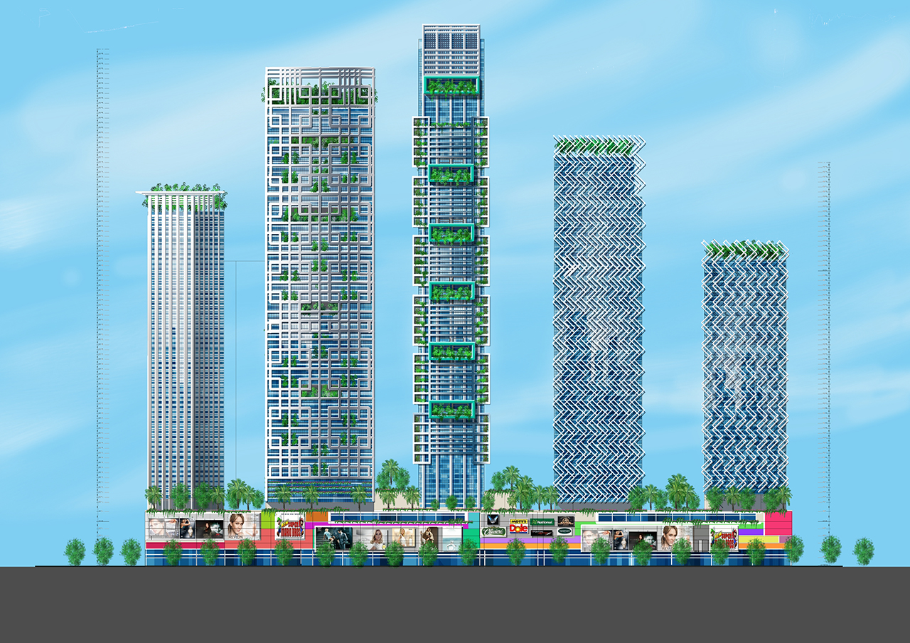 5 towers elevation-option 7 – architecture portfolio